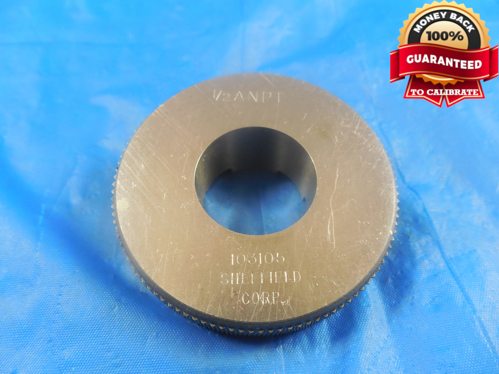 1/2 14 ANPT 6 STEP PIPE THREAD RING GAGE .5 A.N.P.T. 6-STEP CREST CHECK ...