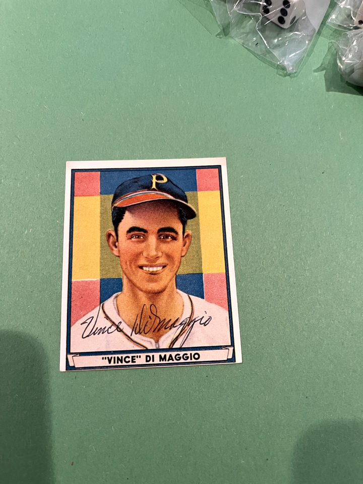Vince Dimaggio autographed 1941 Play Ball Reprint SHARP,CRD, FREE GIFTS ...