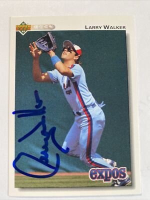 LARRY WALKER 1992 Upper Deck #249 Autographed Card - Montreal Expos | eBay