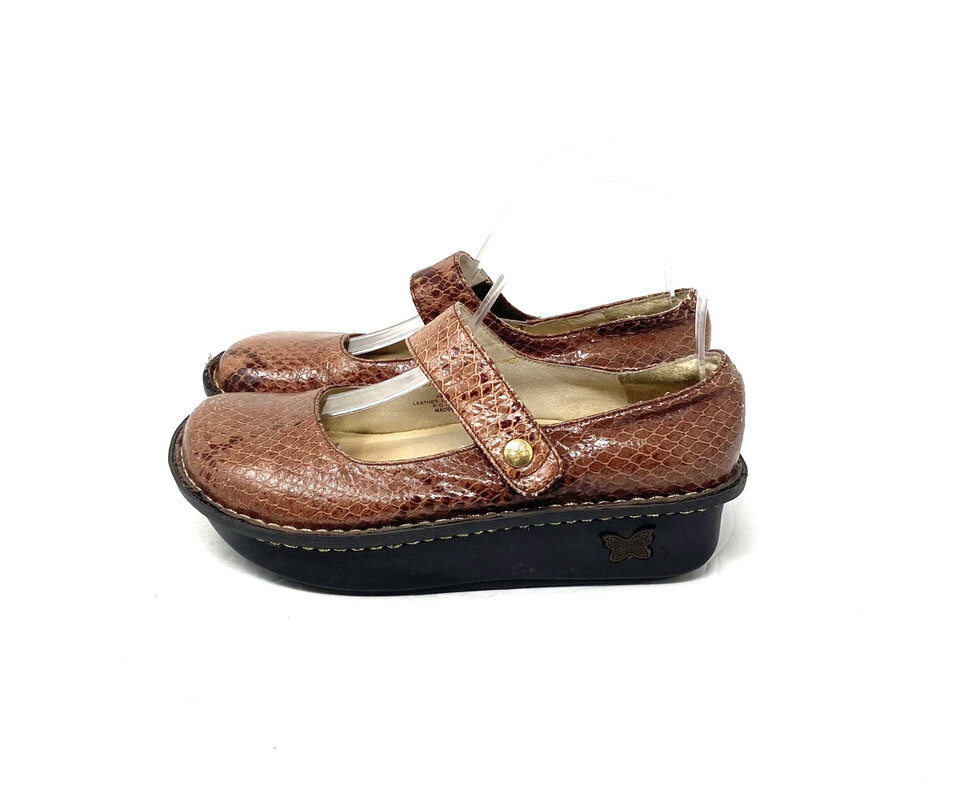 Alegria Paloma Snake Print Mary Janes Women’s Size 5.… - Gem