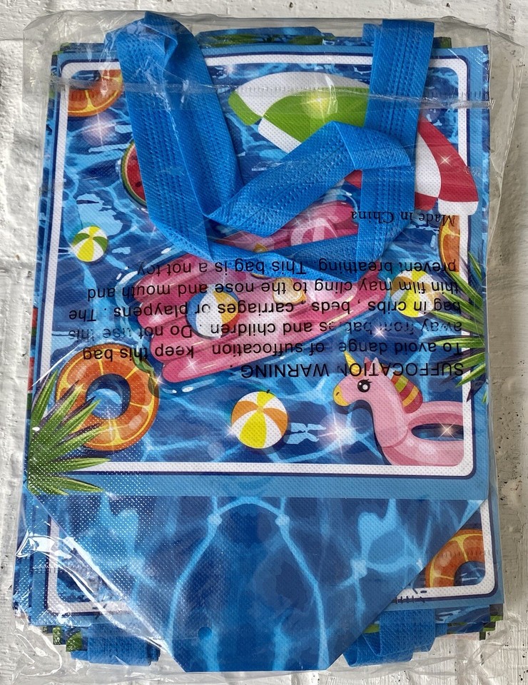 12Pcs Pool Party Favors Gift Bags Summer Beach Swimming Pool Theme. | eBay