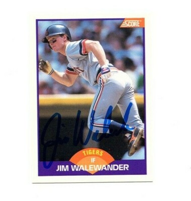 Jim Walewander autograph signed 1989 Score baseball card DETROIT TIGERS ...