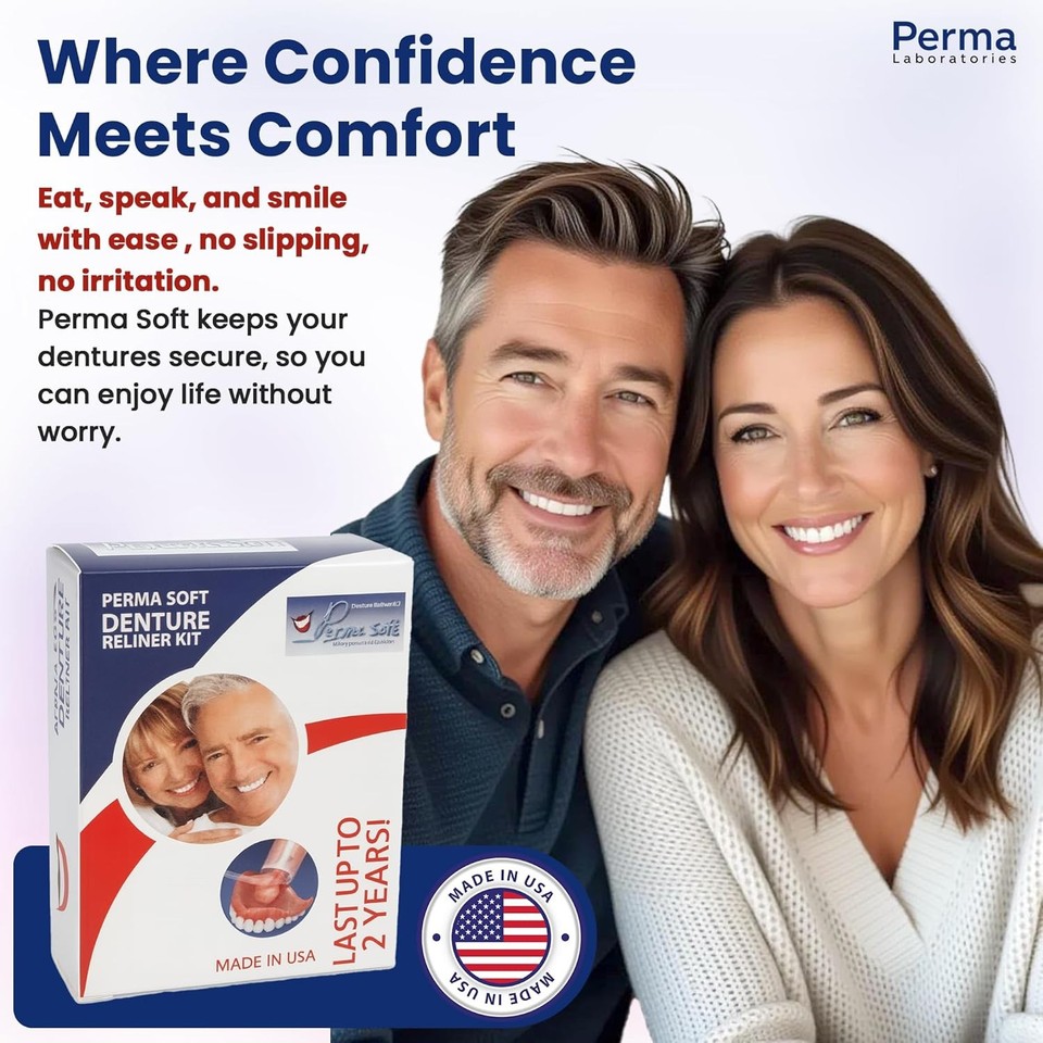 Perma Soft Denture Reliner Kit - Relines 2 Plates - Semi DIY... | eBay