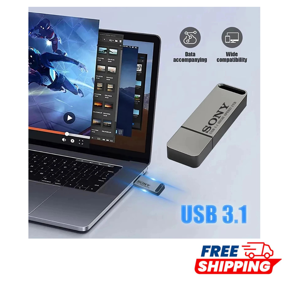 Sony 2TB USB 3.0 Flash Drive High Speed Memory Stick for PC Laptop Mac ...