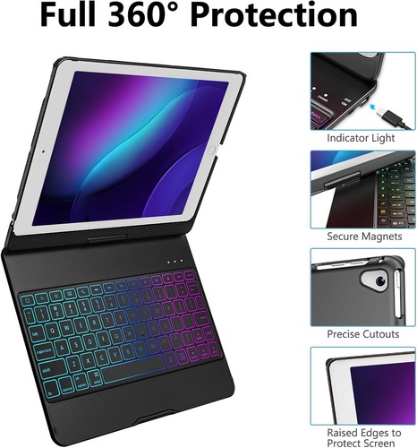 MMK iPad Keyboard Case 9.7 for New 2018 (6th Gen) - Pro 2017 Black1 | eBay