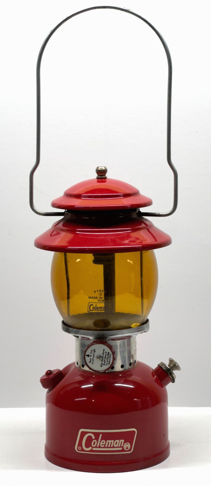 Vintage Coleman Lantern Model 200A Amber Globe Dated 8/70 Red Nice | eBay