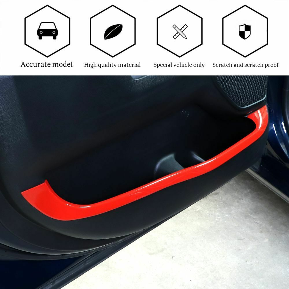 Inner Rear Door Storage Box Trim Cover Decor Strips for Dodge RAM 1500 ...