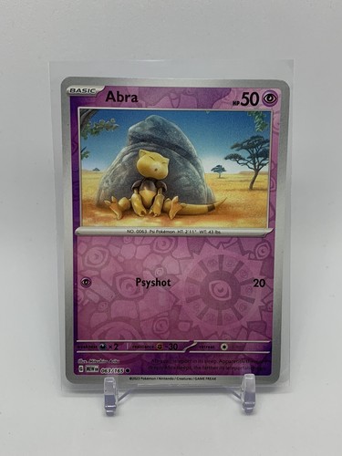 Pokémon TCG Abra Scarlet & Violet - 151 063/165 Reverse Holo Common | eBay