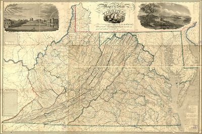 Poster, Many Sizes; Map Of The State Of Virginia 1859 | eBay