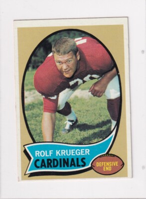 1970 Topps Football - Rookie RC # 26 Rolf Krueger Nice Card | eBay