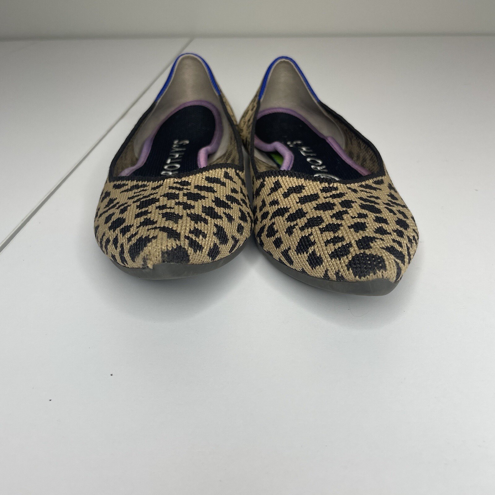 Rothys The Point Leopard Animal Print Size 7 - Gem