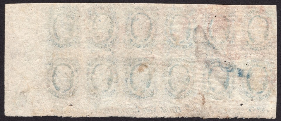 Confederate, CSA #12 10¢ Blue Full KB Imprint Plate No. 3, MNG Block of ...