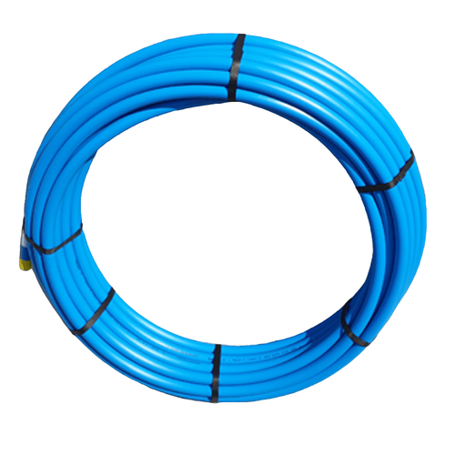 PipeLife Blue MDPE Plastic Cold Water Mains Pipe 25mm x 50meter coil ...