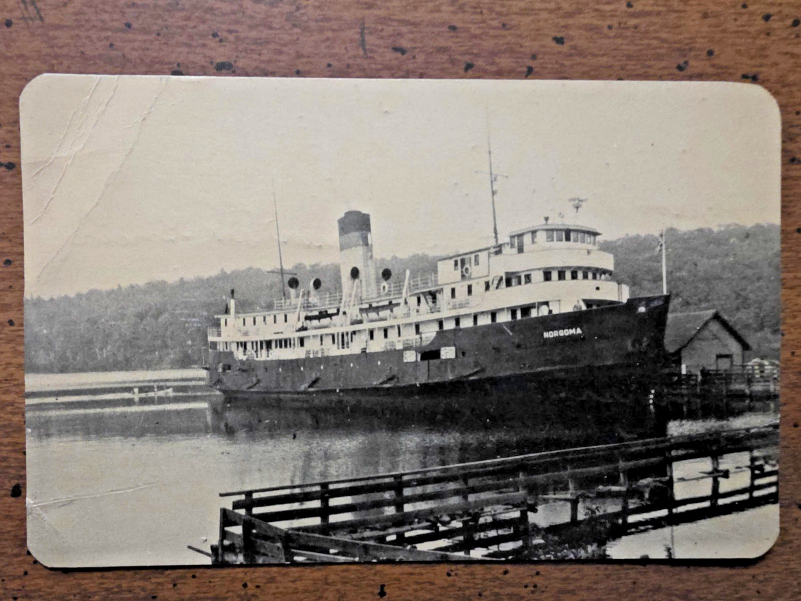VINTAGE POSTCARD VIEW OF S.S. NORGOMA AT KAGAWONG, MANITOULIN IS ...