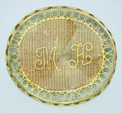 Fine Antique Charles II 18K Stuart Crystal Mourning Brooch Hair ...