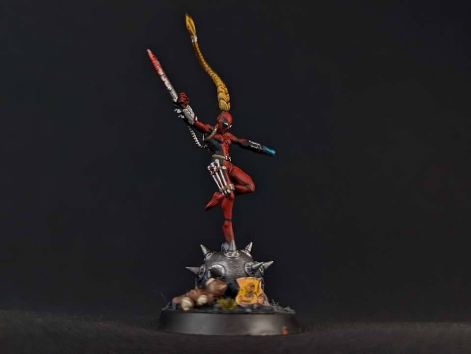 Warhammer commission painted Callidus Assassin Lady Deadpool sheme | eBay