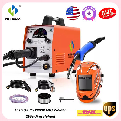 160A 4in1 MIG Welder/Helmet 110V 220V, Inverter Gas MMA TIG MIG ...