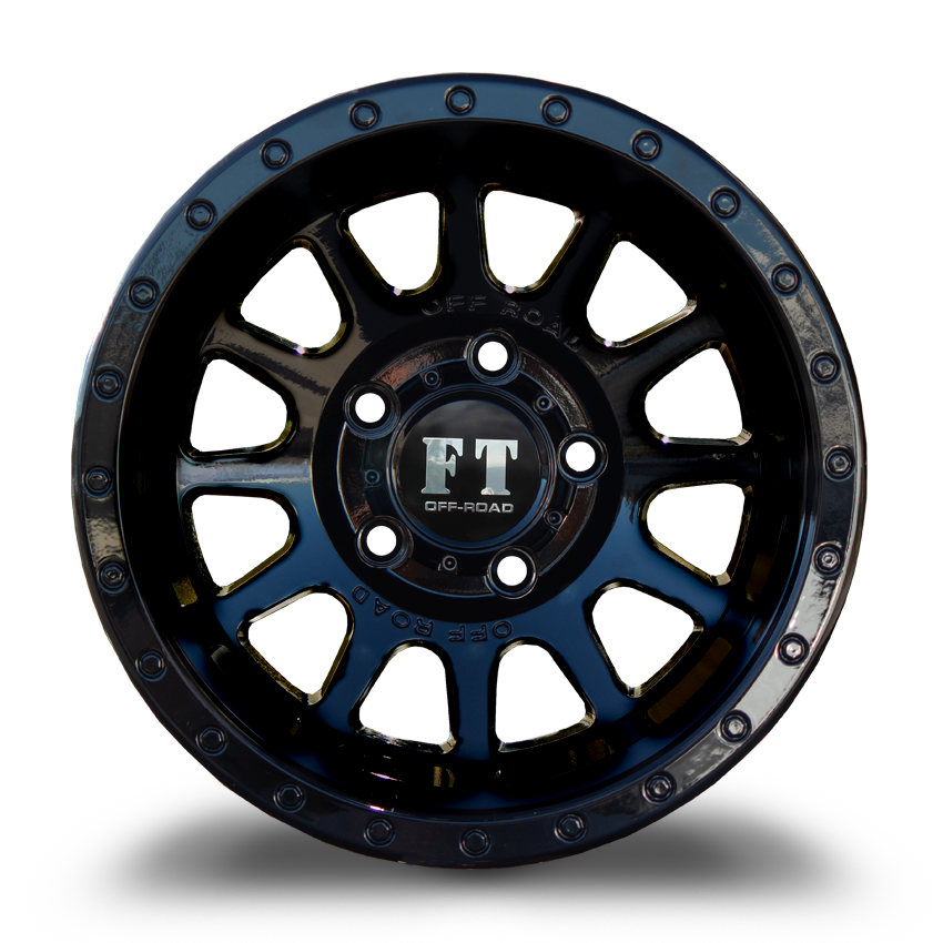 4 ~ 15x10 Full Throttle FT5092 6x139.7 (6x5.5") gloss black -44mm / 108 ...