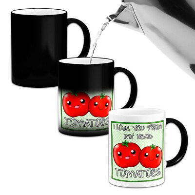 I Love You From My Head Tomatoes Heat Colour Changing Mug | eBay UK