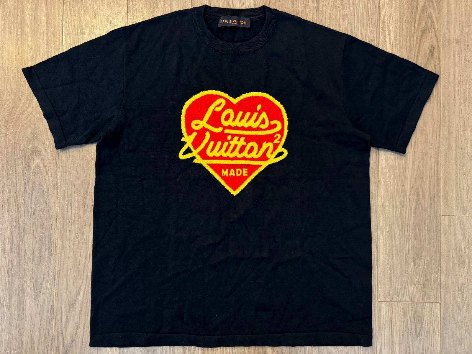 Louis Vuitton Intarsia Jacquard Heart Crewneck dark o… - Gem