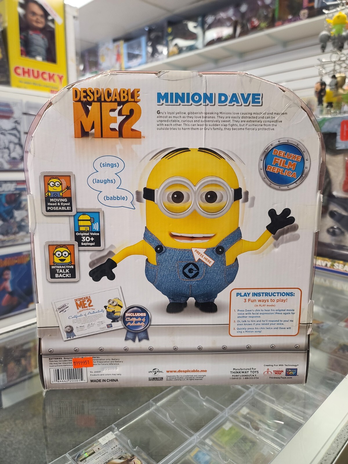 Thinkway Despicable Me 2: Minion Dave Action Figure for sale online | eBay