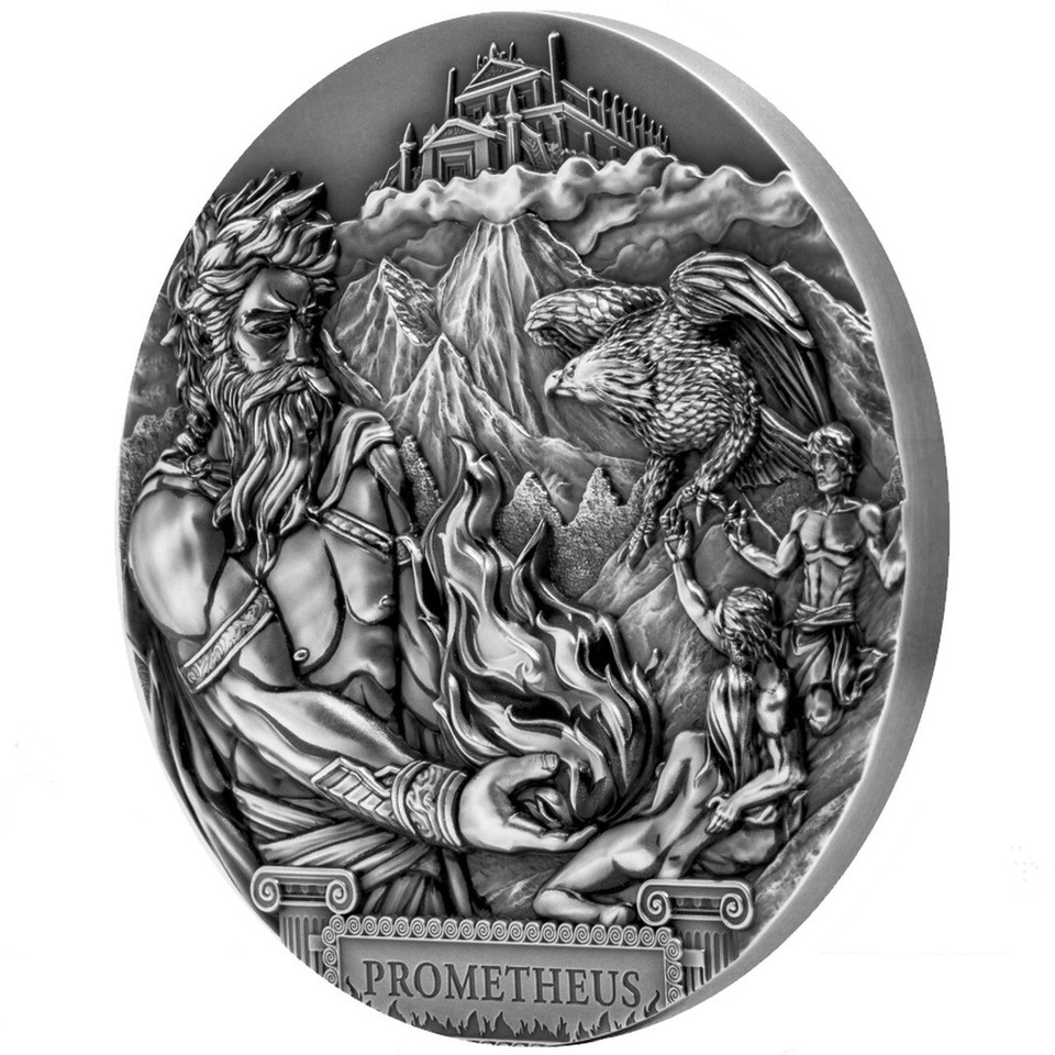 2020 Prometheus Titan 3 OZ Ultra High Relief Pure Silver Coin Cook ...