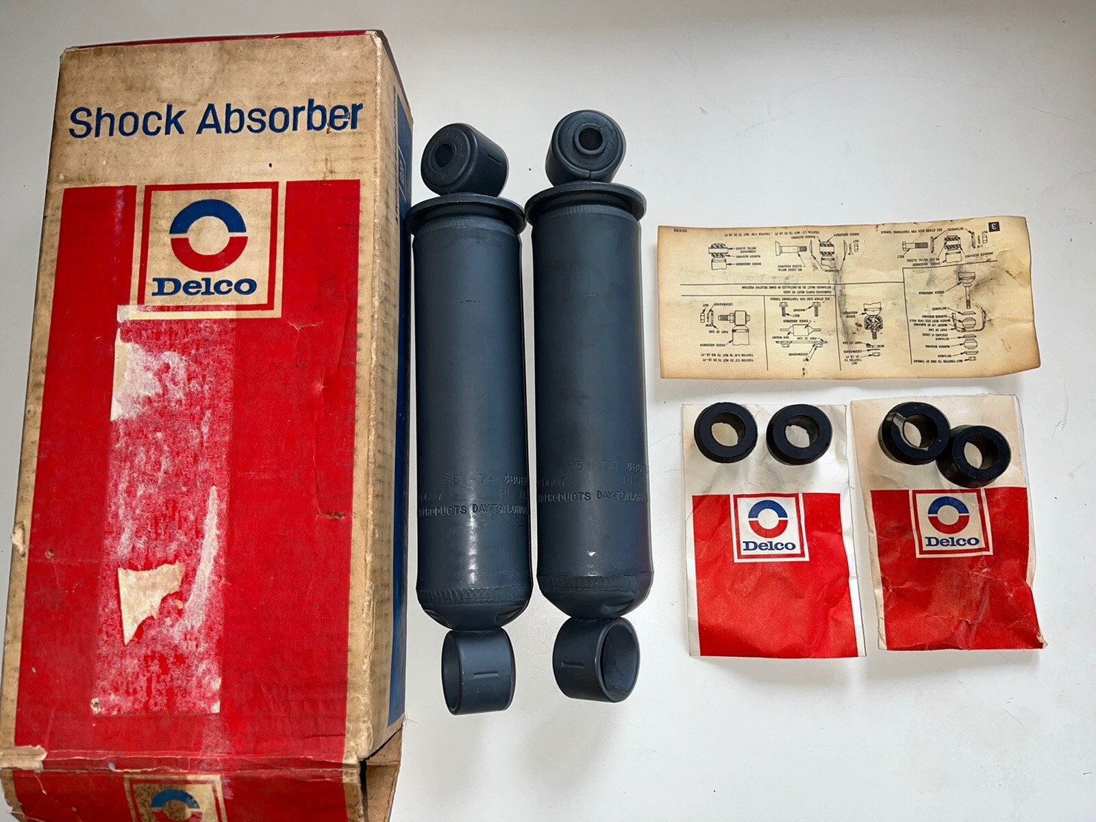 63-73 Chevy CORVETTE Delco Z07 F41 HD Rear Shocks GM NOS 4940459 427 ...