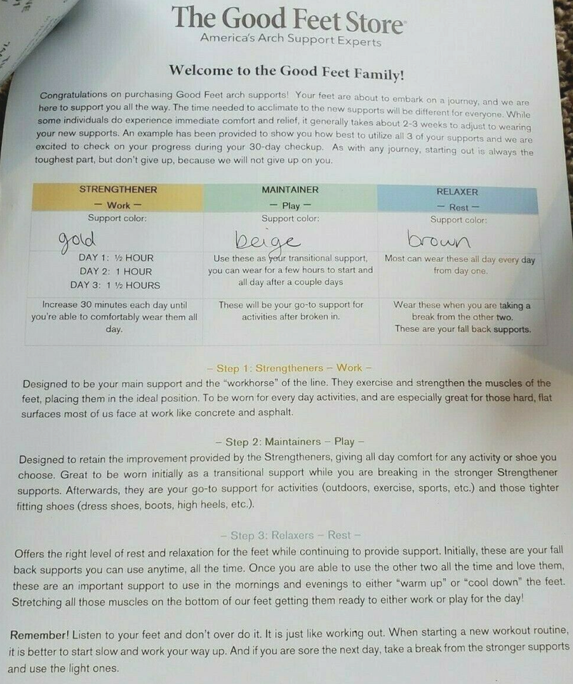 The Good Feet Store 3 Step System Extras Exerciser W457 Maintainer 5 ...