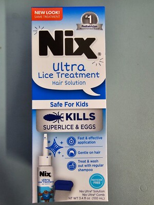 2 PACK Nix Ultra Lice Removal Kit, Lice Treatment Hair Solution 3.4oz | eBay