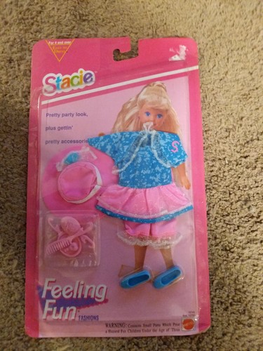 1993 Mattel Barbie "STACIE" Feeling Fun Fashions "PRETTY PARTY LOOK ...
