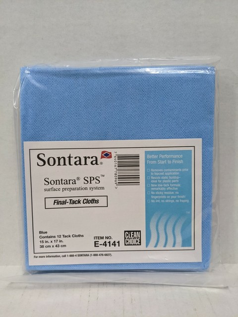 Sontara First-tack Cloth Surface Preparation System 12 Clothes. E-4140 ...