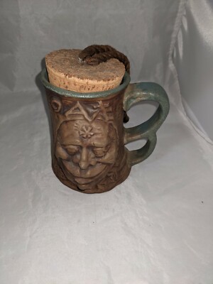 Vintage Jim Rumph Cross Ogre & Troll inside Pottery Tankard Mug Cork ...