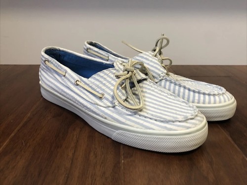 SPERRY Top-Sider White Blue Women's Boat Shoes Size 9.5 M | eBay