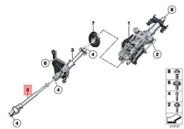 Genuine OEM Steering Shaft Universal Joint for BMW 32306859833 for sale ...