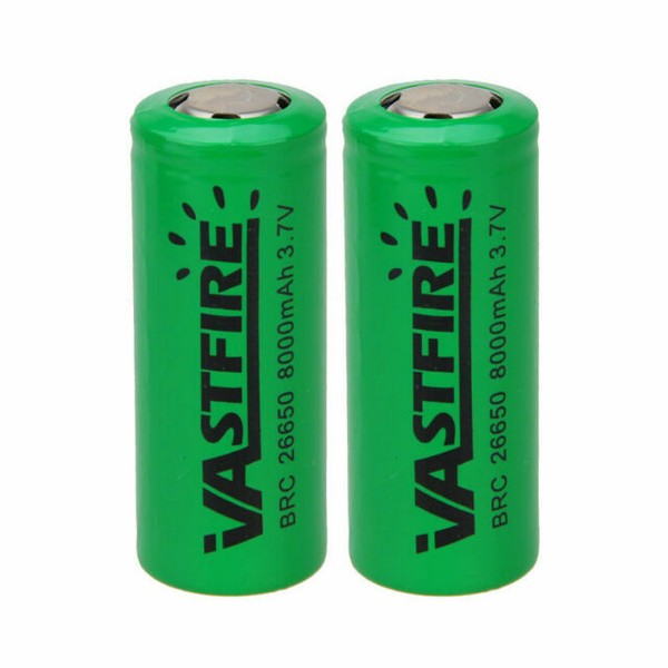 2x VASTFIRE 26650 8000mah 3.7v Rechargeable Li-ion Battery for ...