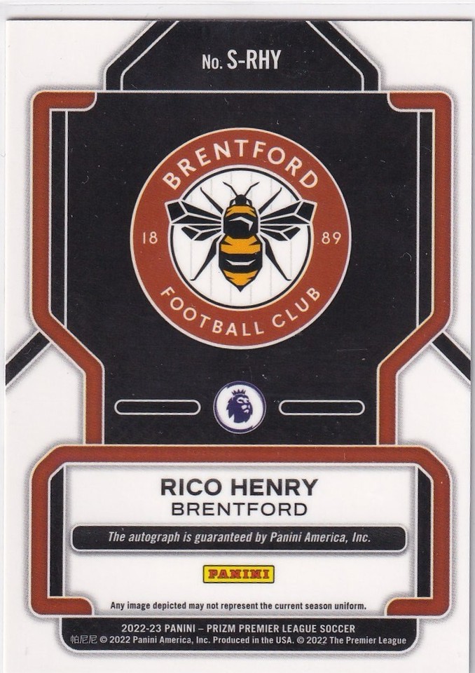 Panini Prizm 2022-23 Premier League No. S-RHY Rico Henry Auto | eBay
