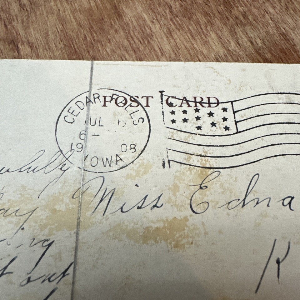 Vintage Postcard Early 1900s "Log Cabin Scene" on Cedar River Cedar ...