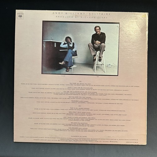 Andy Williams Solitaire LP Vinyl Record VG+ SIGNED By ARTIST ...