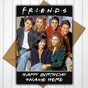 Friends TV Show Personalised Birthday Card Any Name Age 21st 30th 40th ...