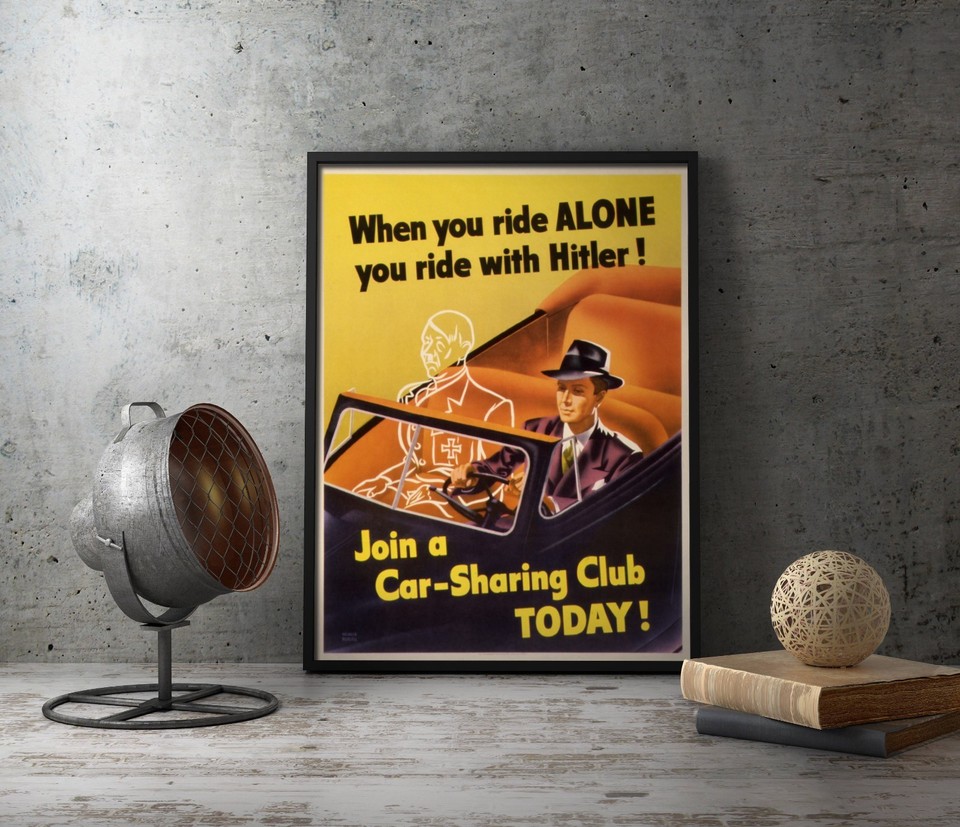 Anti-Hitler WW2 American Propaganda Poster, WWII US Anti-Nazi ...