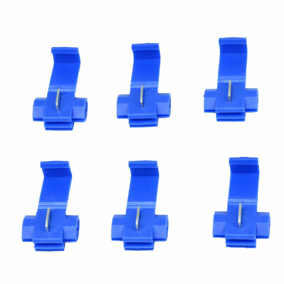100x Blue Electrical Cable Connectors Quick Splice Lock Wire Terminals ...