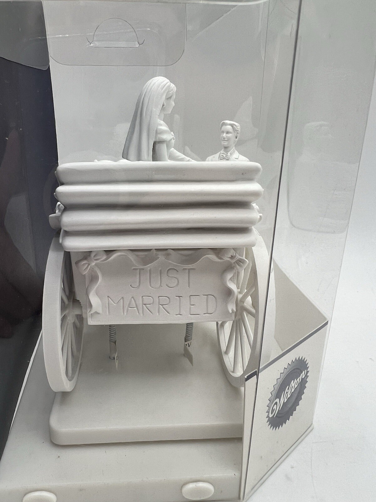 Wilton Wedding Cake Topper Just Married Bride Groom w/ Carriage Vintage ...