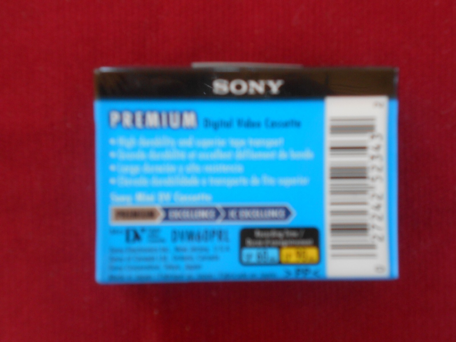 NEW Sony DVC Digital Video Mini DV Premium Cassette Tape - 60 Minutes ...