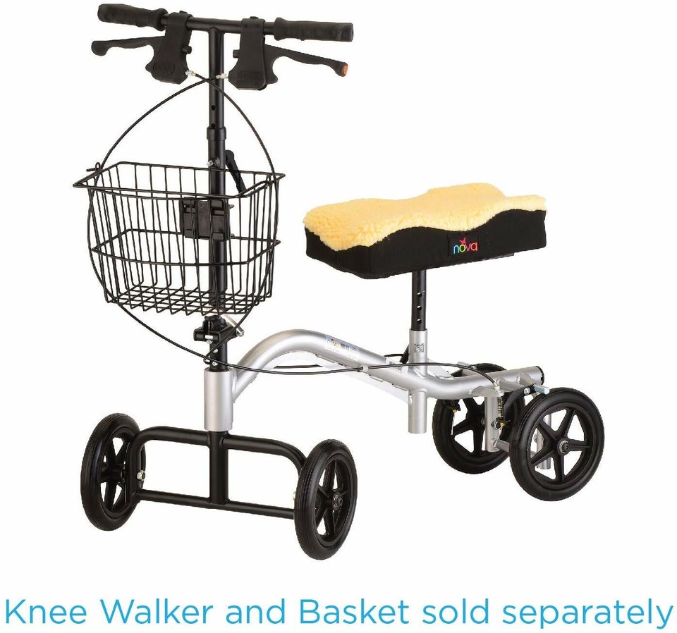 NOVA Medical Knee Walker Cushion Cover Thick Pad Fleece Faux Sheepskin ...