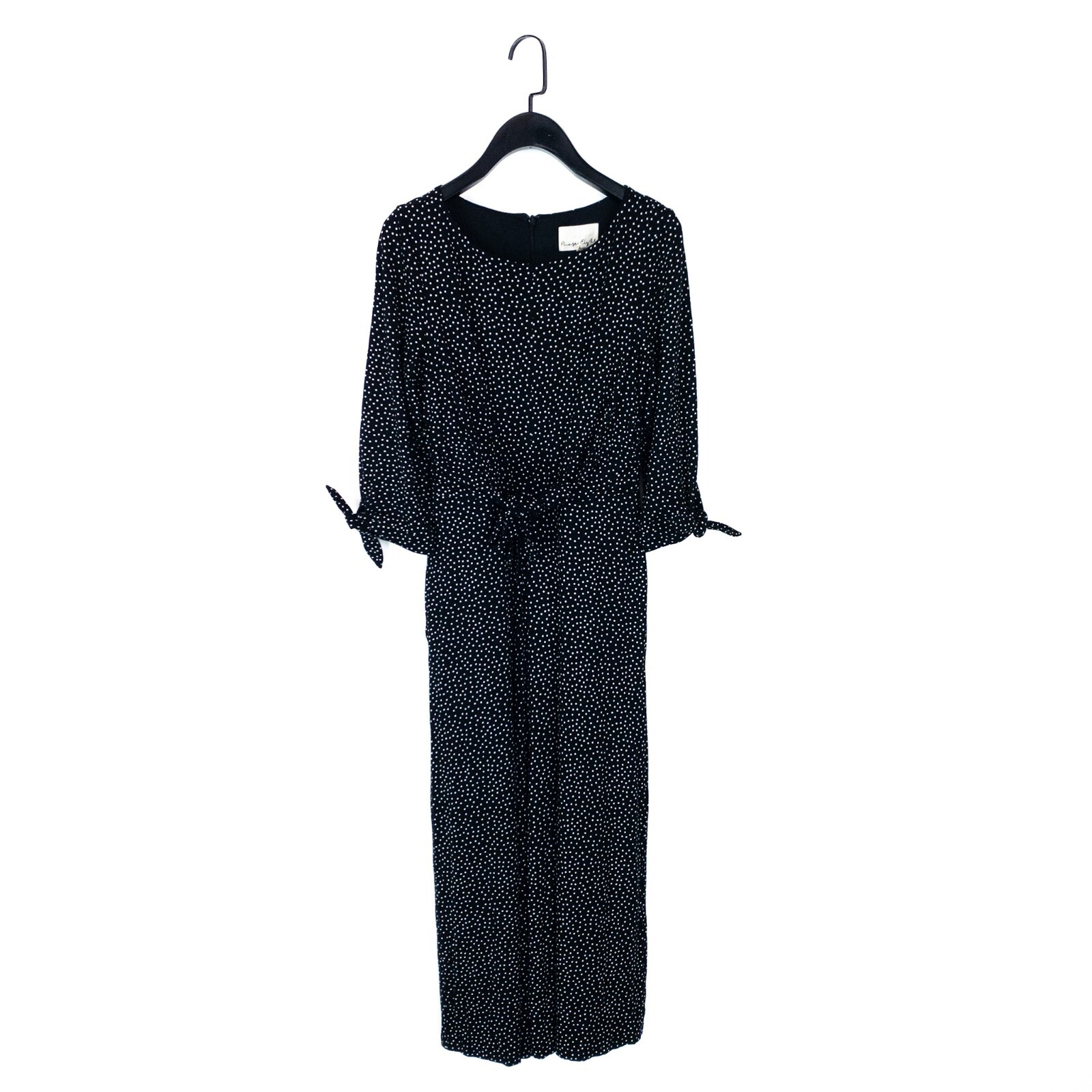 Phase Eight Black Polka Dot Amber Spot Jumpsuit Jersey Wide Leg Culotte ...