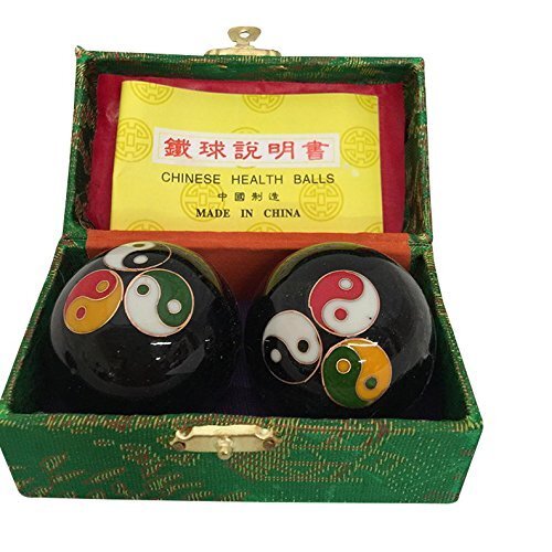 Baoding Balls Chinese health Massage Exercise Stress Balls - Black ...