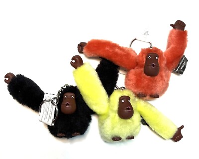 NWOT 3 (three) KIPLING 2” Monkey Key Chain Ring Bag Charm Fob (2) | eBay