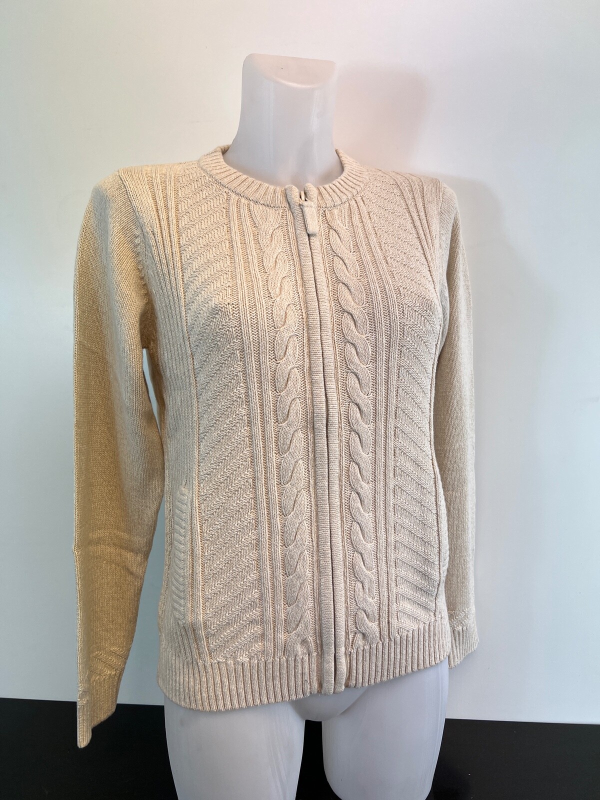 Ladies Ex Isle Essentials Cable Knit Cardigan Size 10-12 14-16 18-20 22 ...