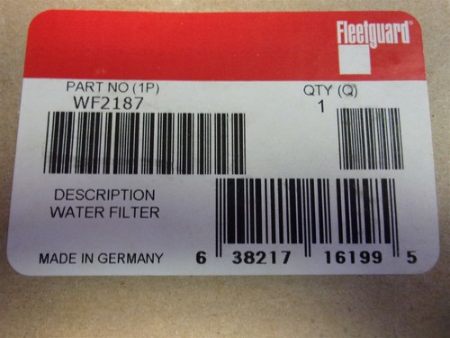 WF2187+Fleetguard+Detroit+Diesel+Water+Filter for sale online | eBay