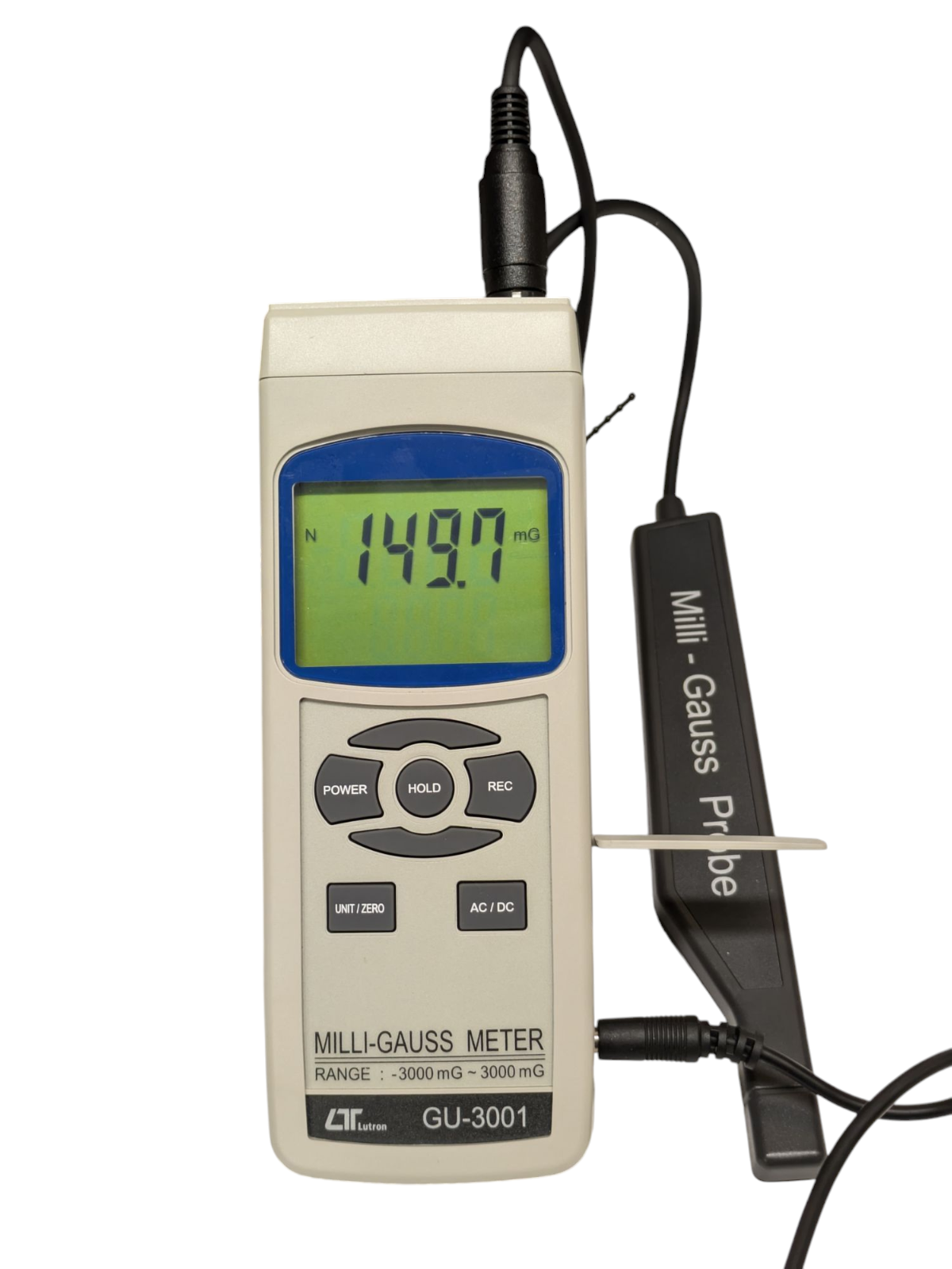 LUTRON GU-3001 PRECISION AC/DC MILLIGAUSS METER -3000mG to 3000mG WITH ...